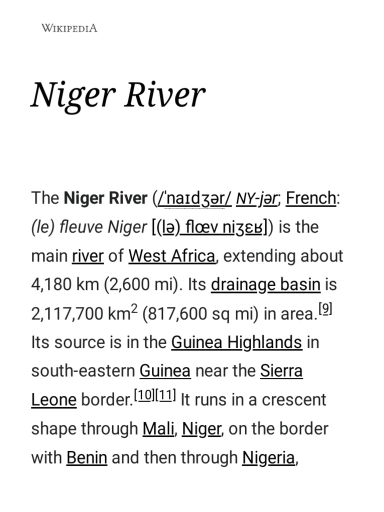 Geology of Niger River | PDF | Earth Sciences | Physical Geography
