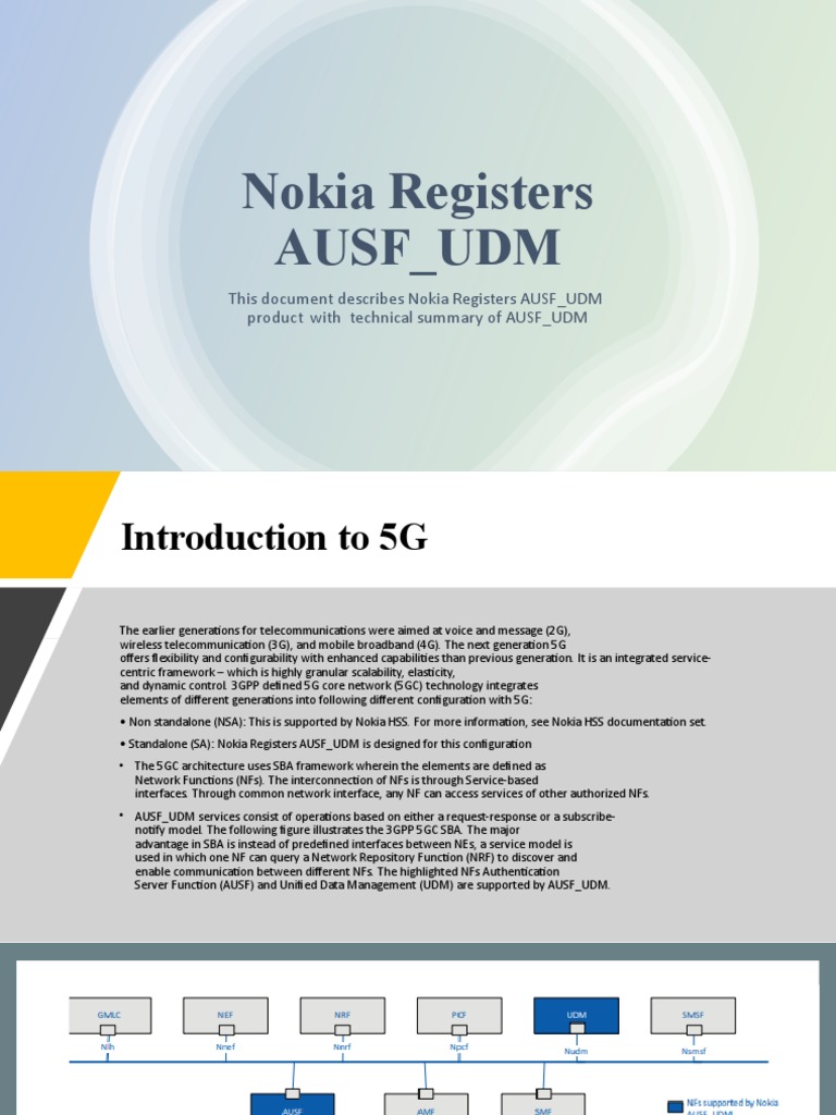 Nokia Registers AUSF UDM | PDF | Hypertext Transfer Protocol | Computer Network