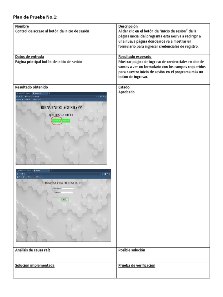 Plan de Pruebas Modelo Solucion | PDF