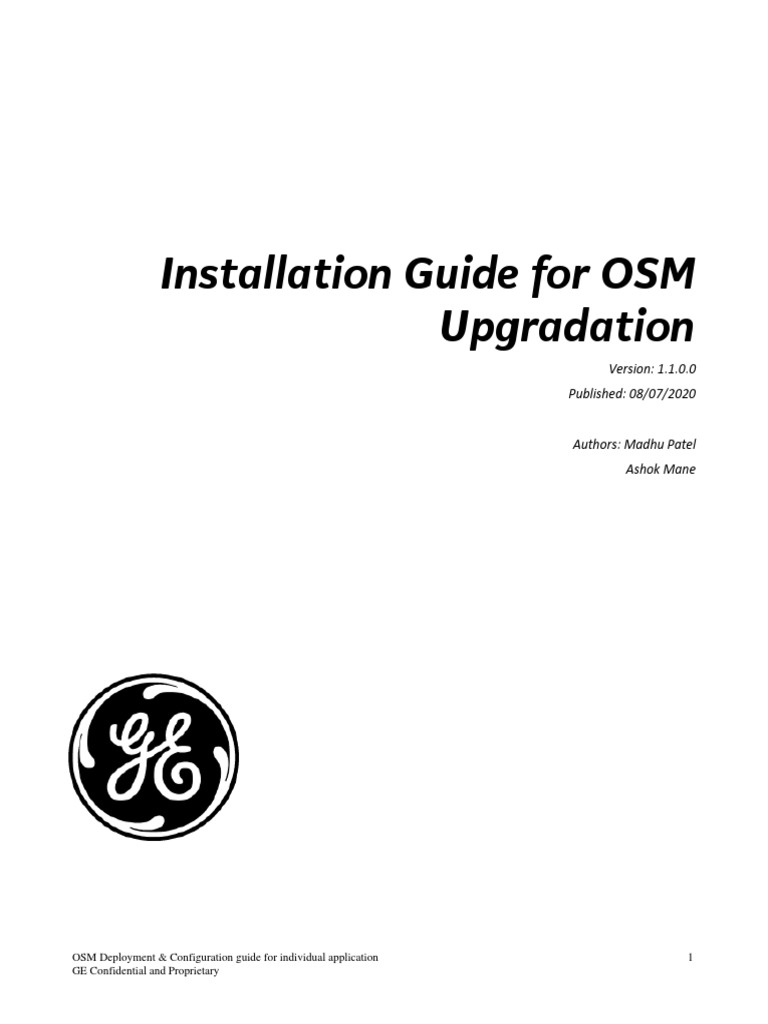 OSM Upgradation-IR Guide V1.1 | PDF