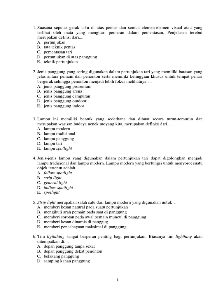 Soal Latihan Psat Kelas Xi | PDF