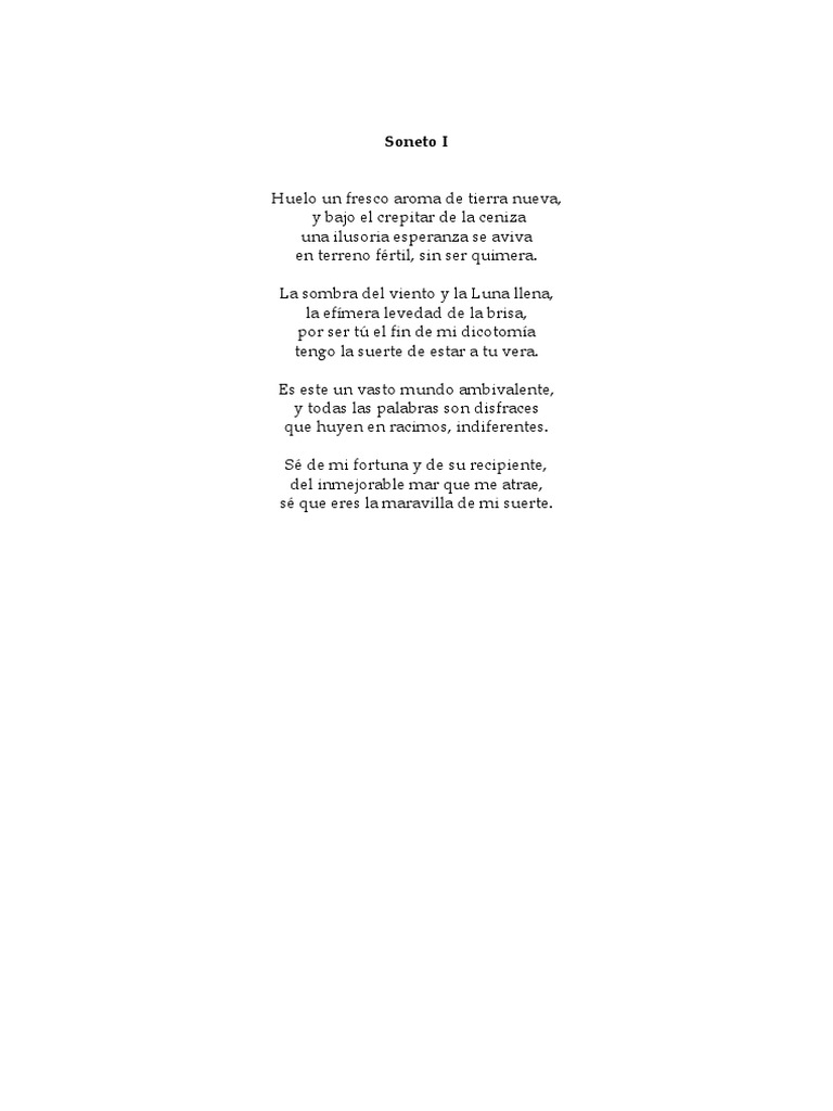 Soneto I | PDF