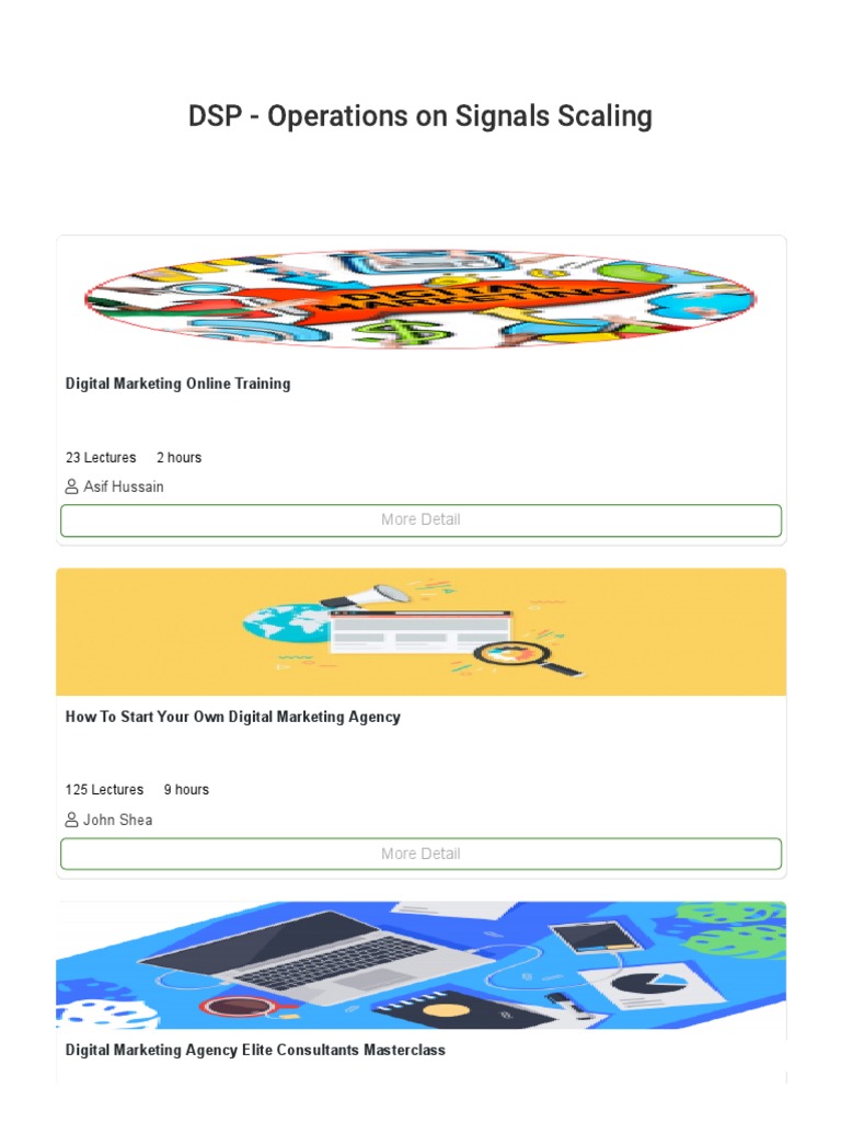 DSP - Operations On Signals Scaling | PDF | Amplitude | Cartesian ...