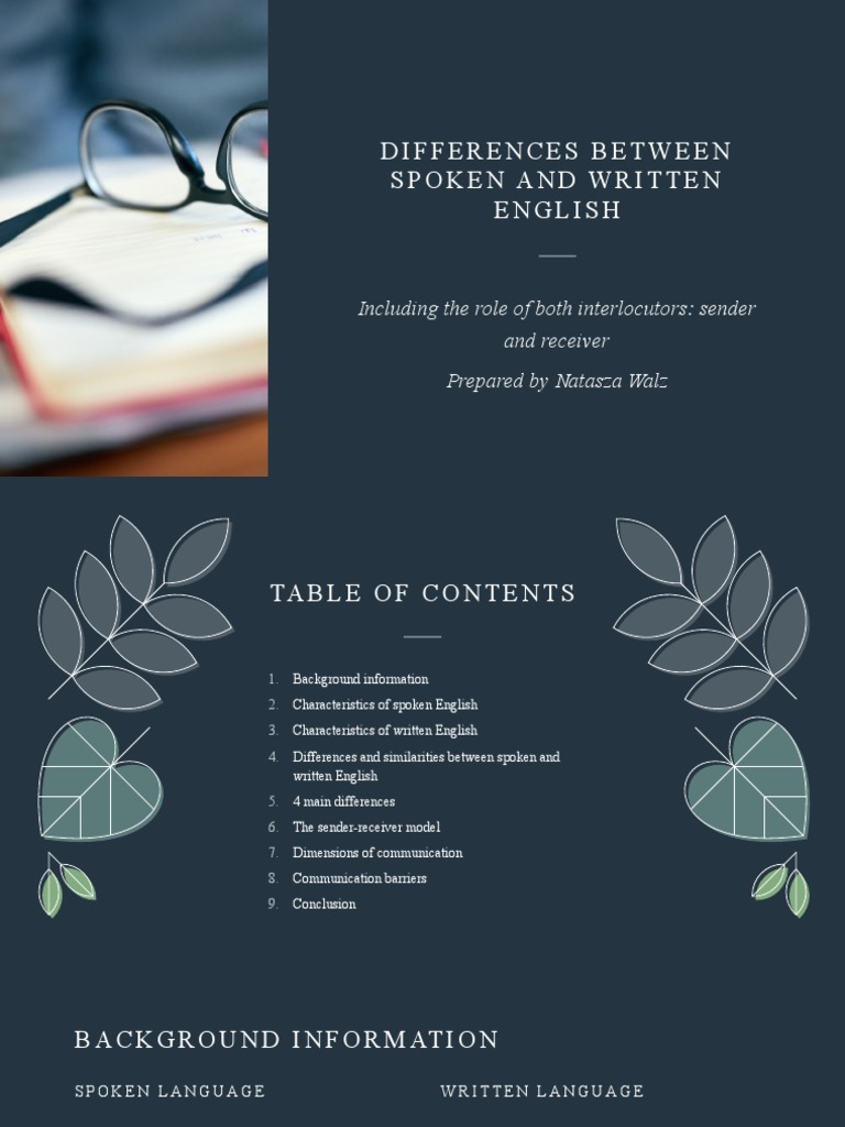 Differences Between Spoken and Written English | PDF | Communication ...