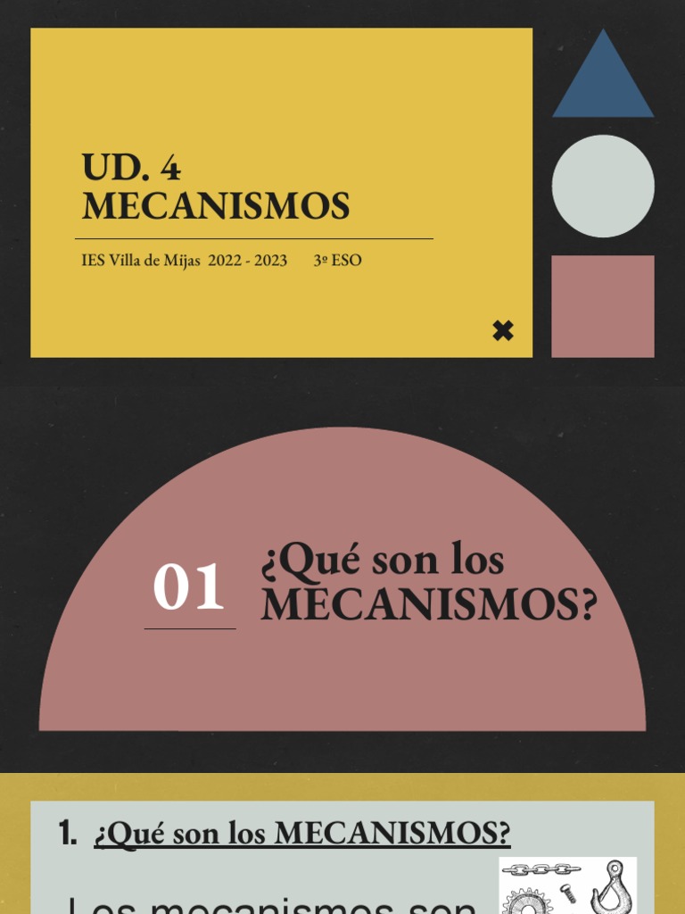 UD 4 Mecanismos 3º Eso (2) | PDF