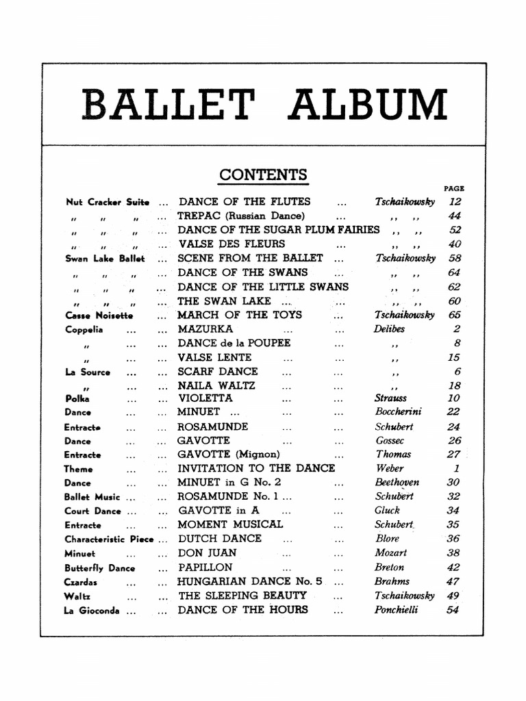 Ballet Album | PDF