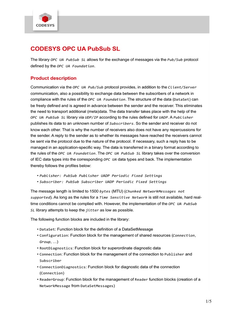 Codesys Opc Ua Pubsub Sl En Pdf