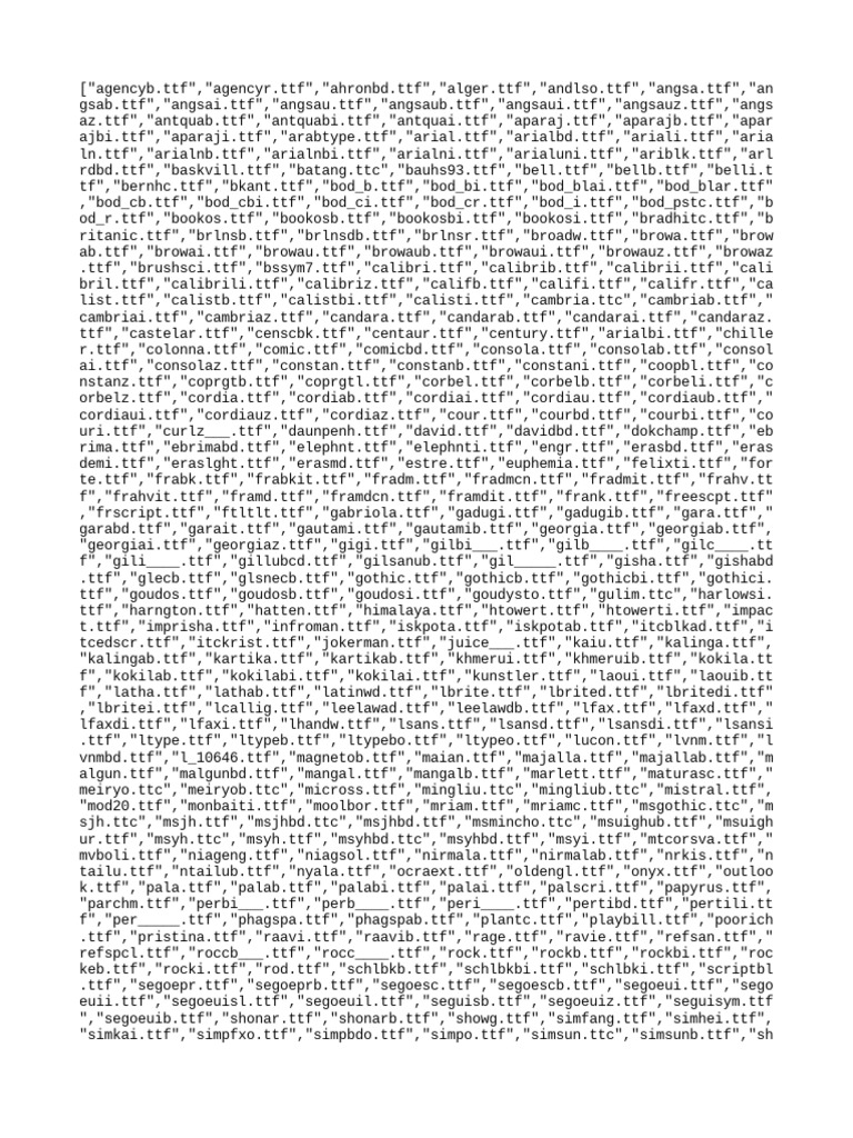 System Fonts | PDF