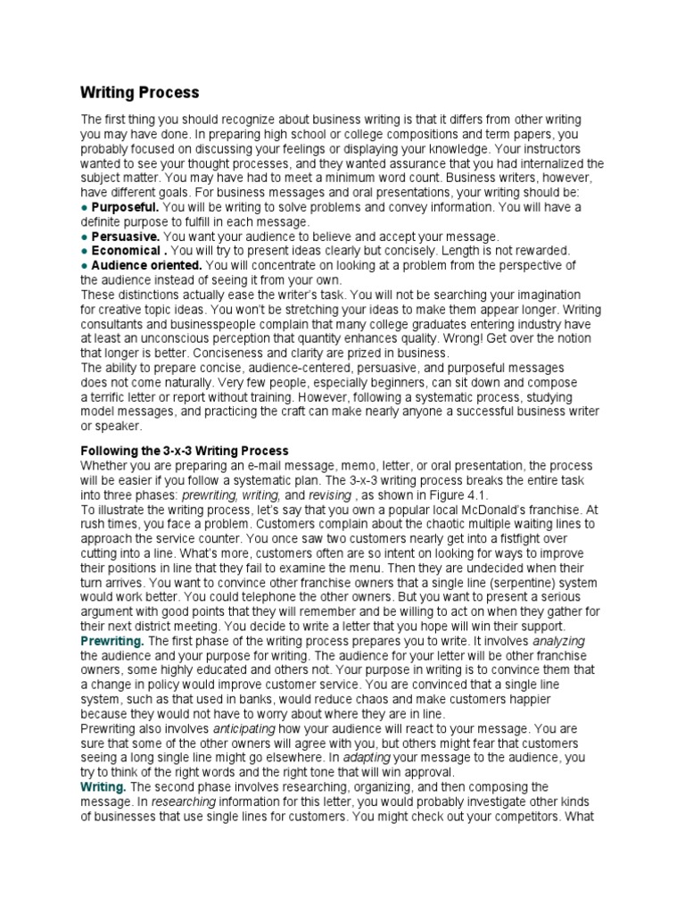 Writing Process | PDF | Proofreading | Persuasion