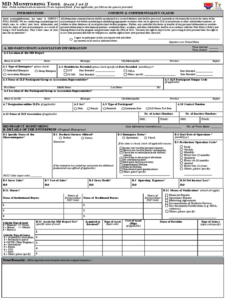 MD Monitoring Tool | PDF | Gross Income | Php