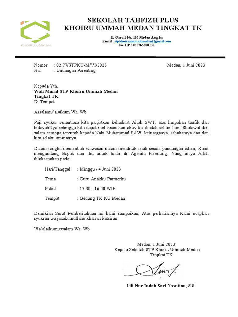 Undangan Parenting 2 | PDF