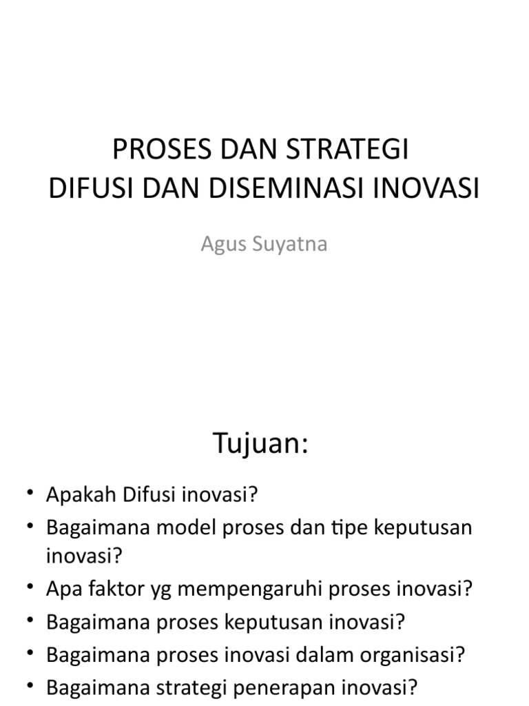 Proses Dan Strategi Inovasi Edit | PDF