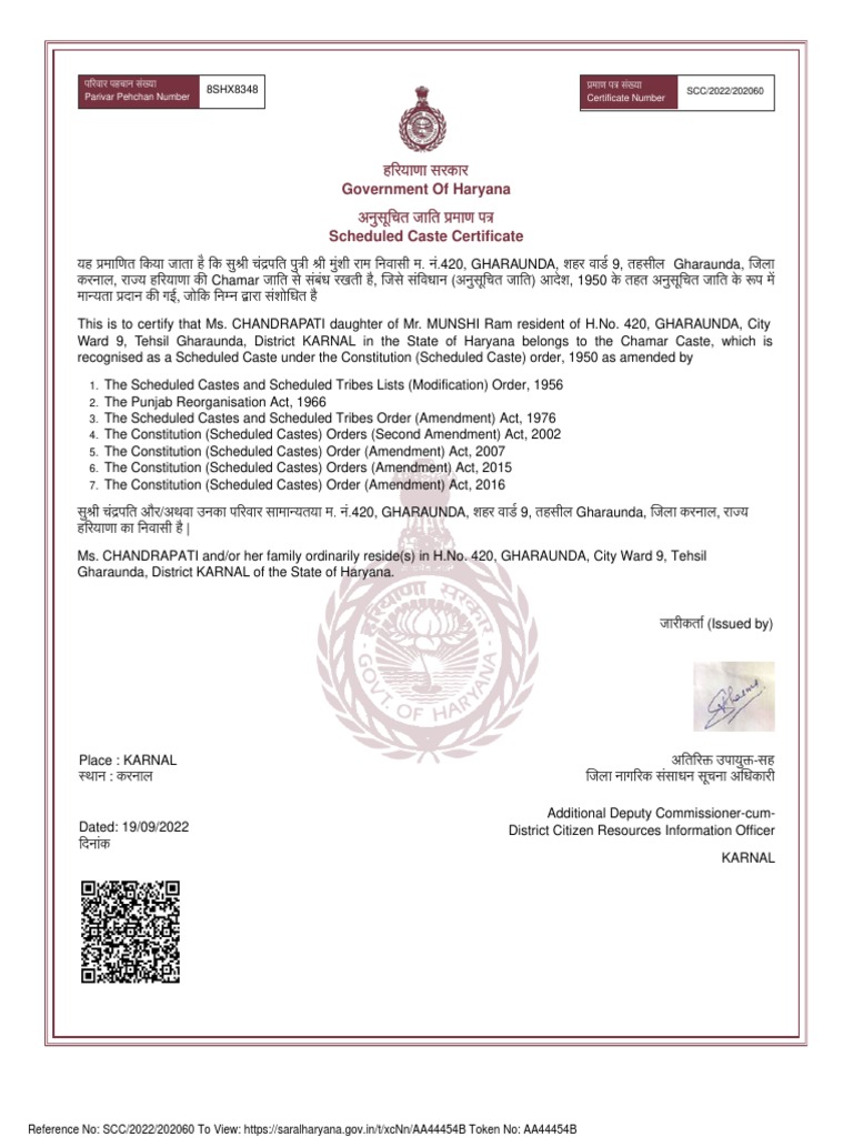 SCC 2022 202060 | PDF | Demographics Of India | Caste