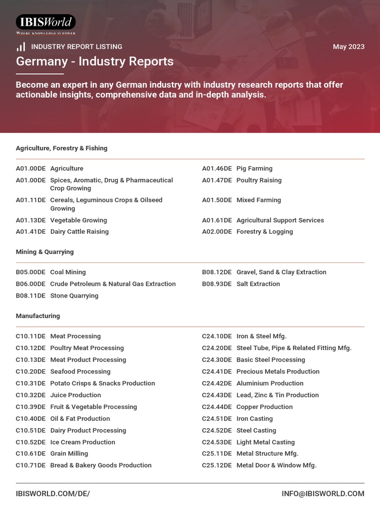 German Industry Report Insights | PDF