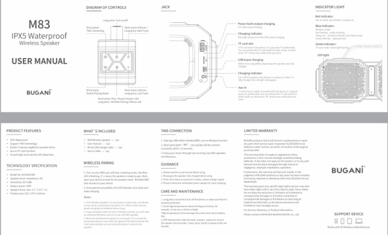 Manual Bugani M83 | PDF