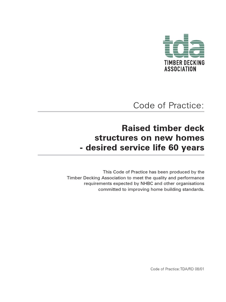 Decks Design, Code of Practice, TDA UK | PDF | Technology & Engineering