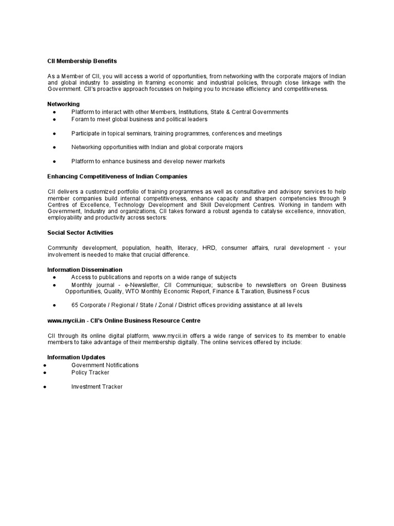 CII Membership Benefits | PDF | Ios | Mobile App