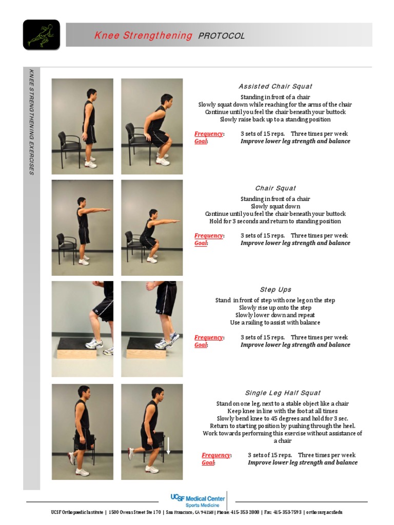 Seated Knee Exercises Protocol | PDF | Knee | Human Leg