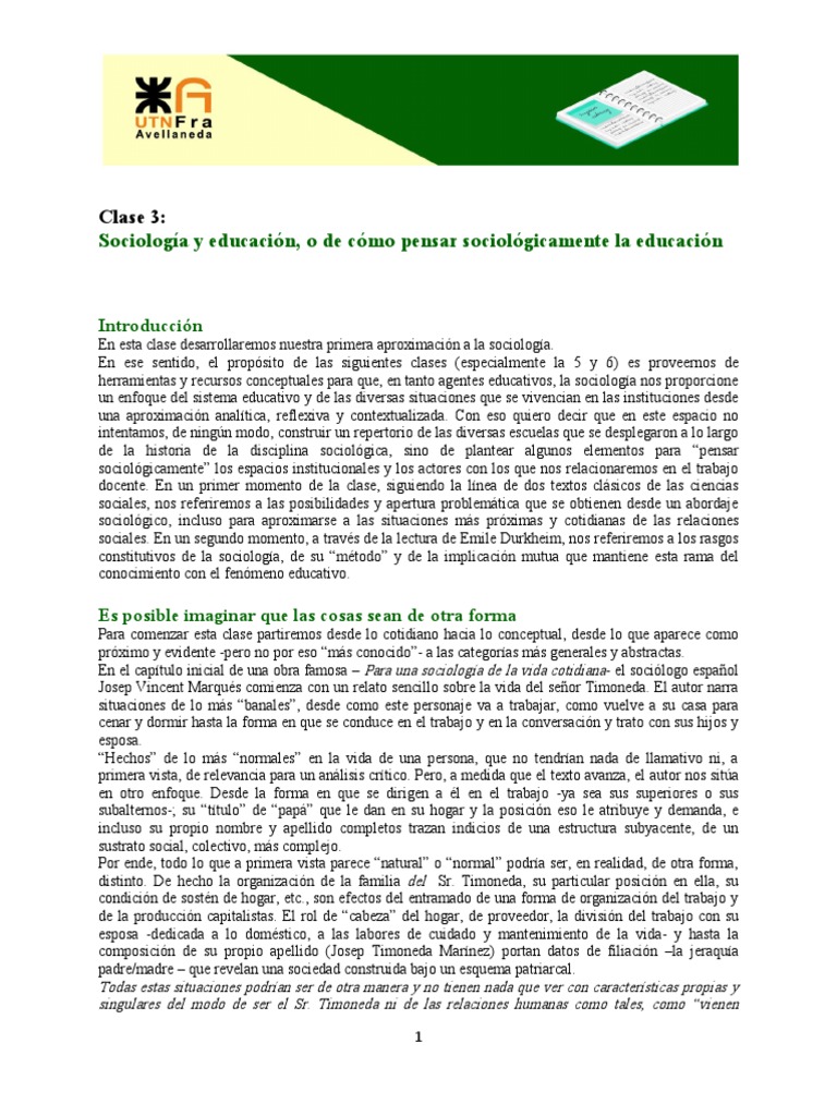 CLASE 3_DFSE | PDF | Emile Durkheim | Sociología