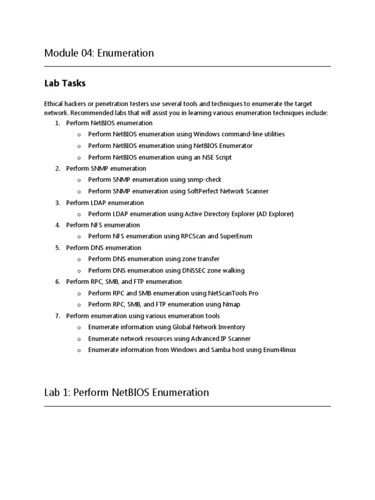 CEH Lab Guide | PDF | Domain Name System | Active Directory