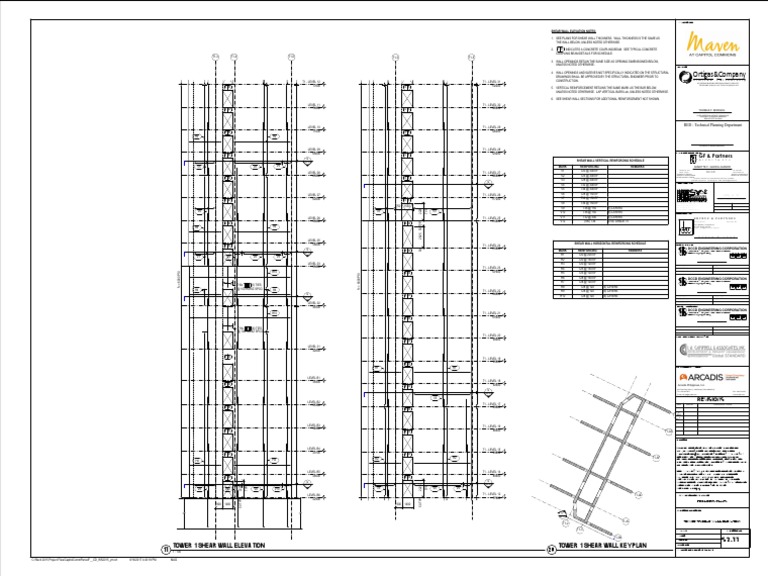 s3-11 - Tower 1 Shear Wall Elevation | Download Free PDF | Structural ...