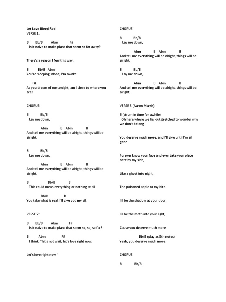 Let Love Bleed Red | PDF | Song Structure