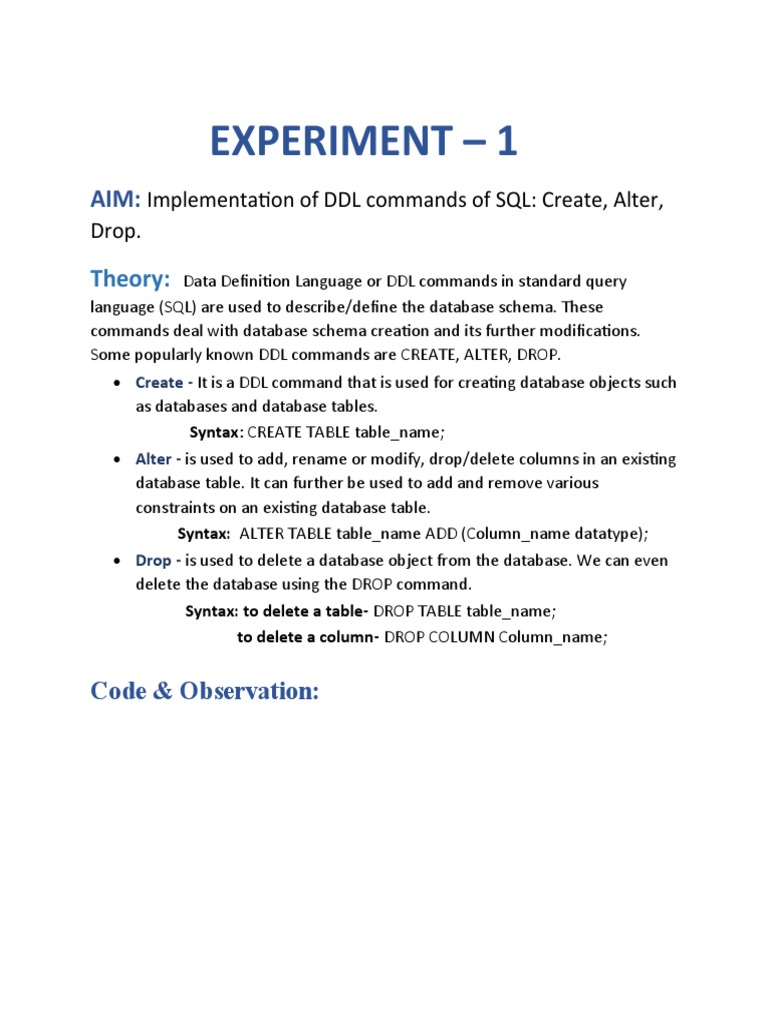 Experiments of DBMS 4semester | PDF | Relational Database | Table (Database)