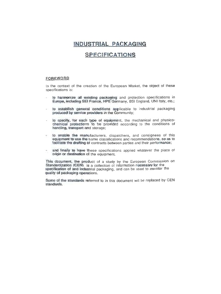Packing Specification | PDF