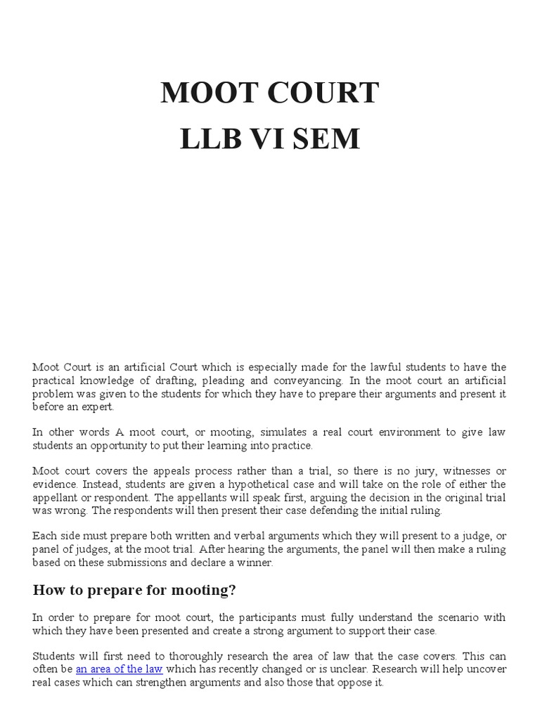 Moot Court | PDF