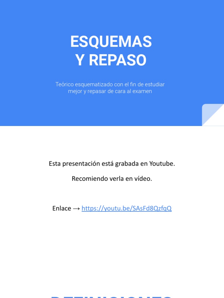 Esquemas y Repaso | PDF