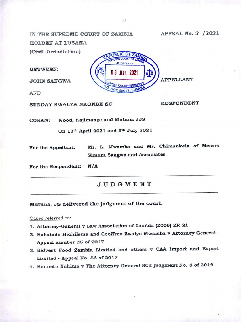 Zambian Judgement | PDF