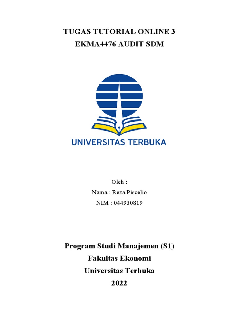 Tugas Tuton 3 EKMA4476 Audit SDM | PDF