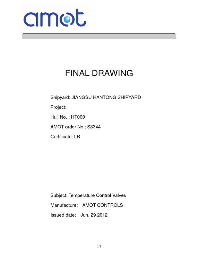 Amot Valves Control Systems | PDF