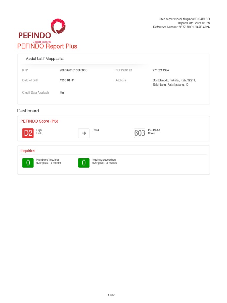 PEFINDO Report Plus: Dashboard | Download Free PDF | Indonesian Rupiah ...