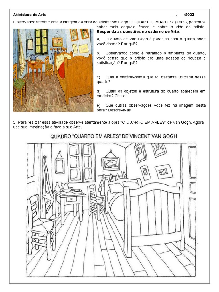 Atividades | PDF | Vincent Van Gogh