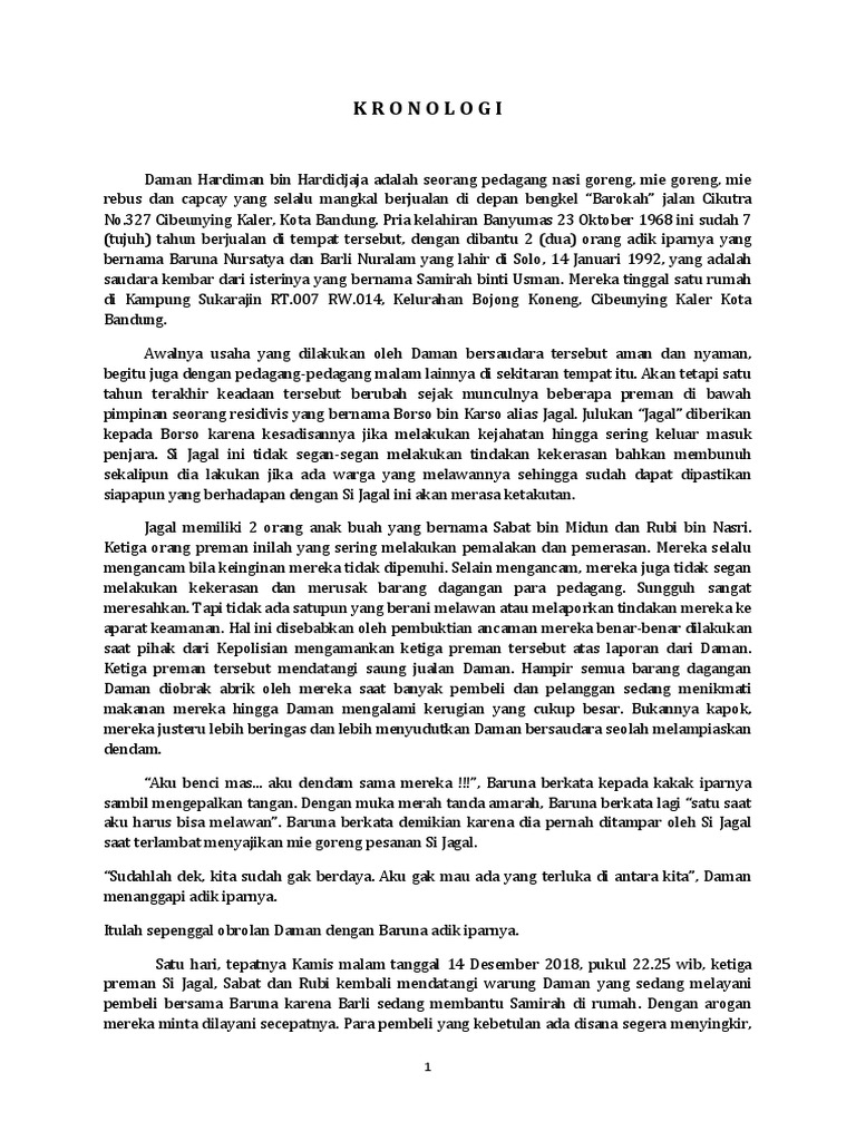 KRONOLOGI (TUGAS HAPID PKPA) | PDF