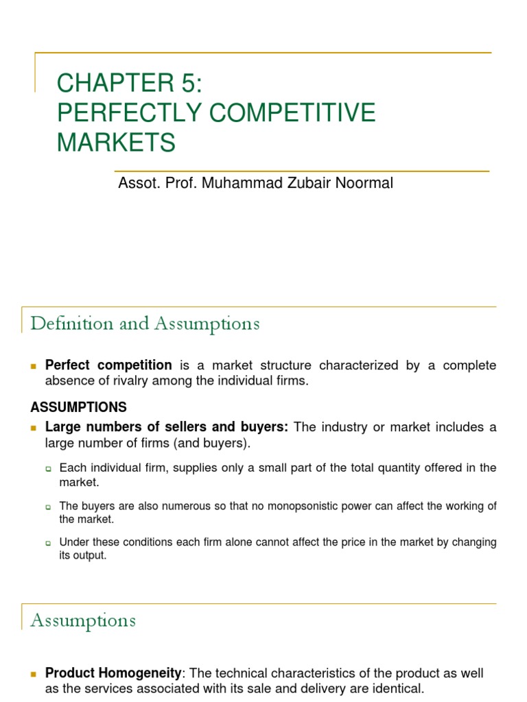 Lec#5 Perfect Competitive Market-1 | Download Free PDF | Supply ...