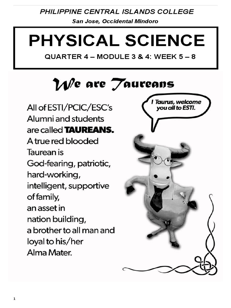 Physical Science Qtr4 Week 5 8 | PDF