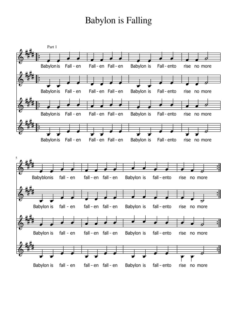 Babylon Falling Lyrics Analysis | PDF