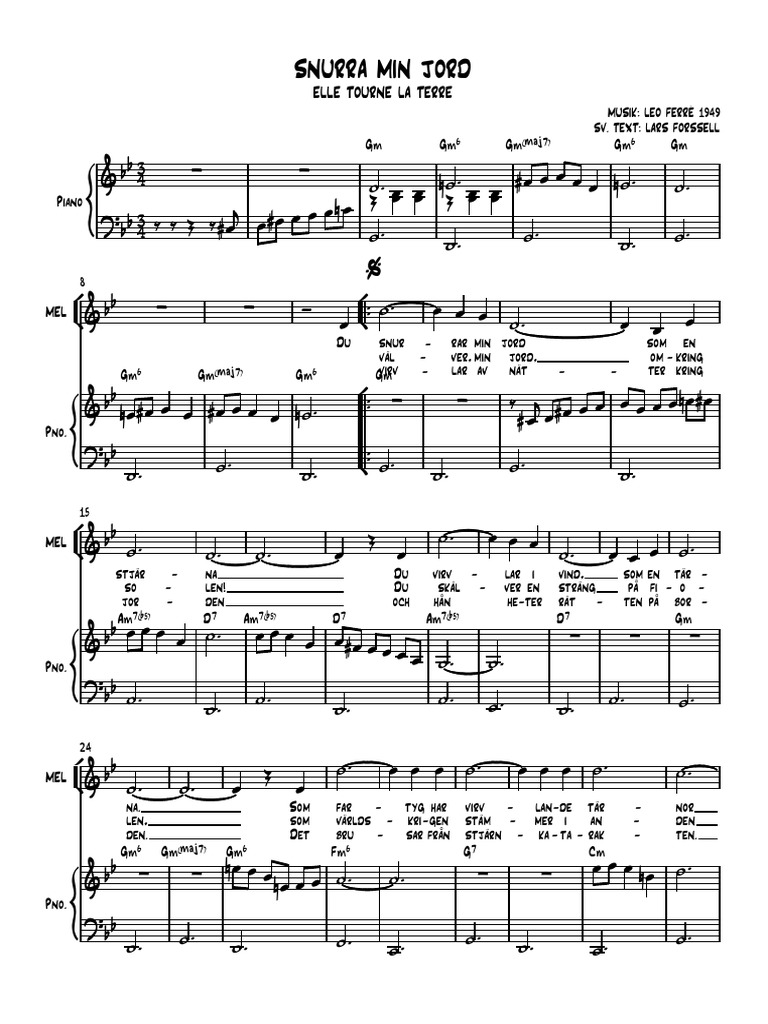 Snurra Min Jord Trio | PDF