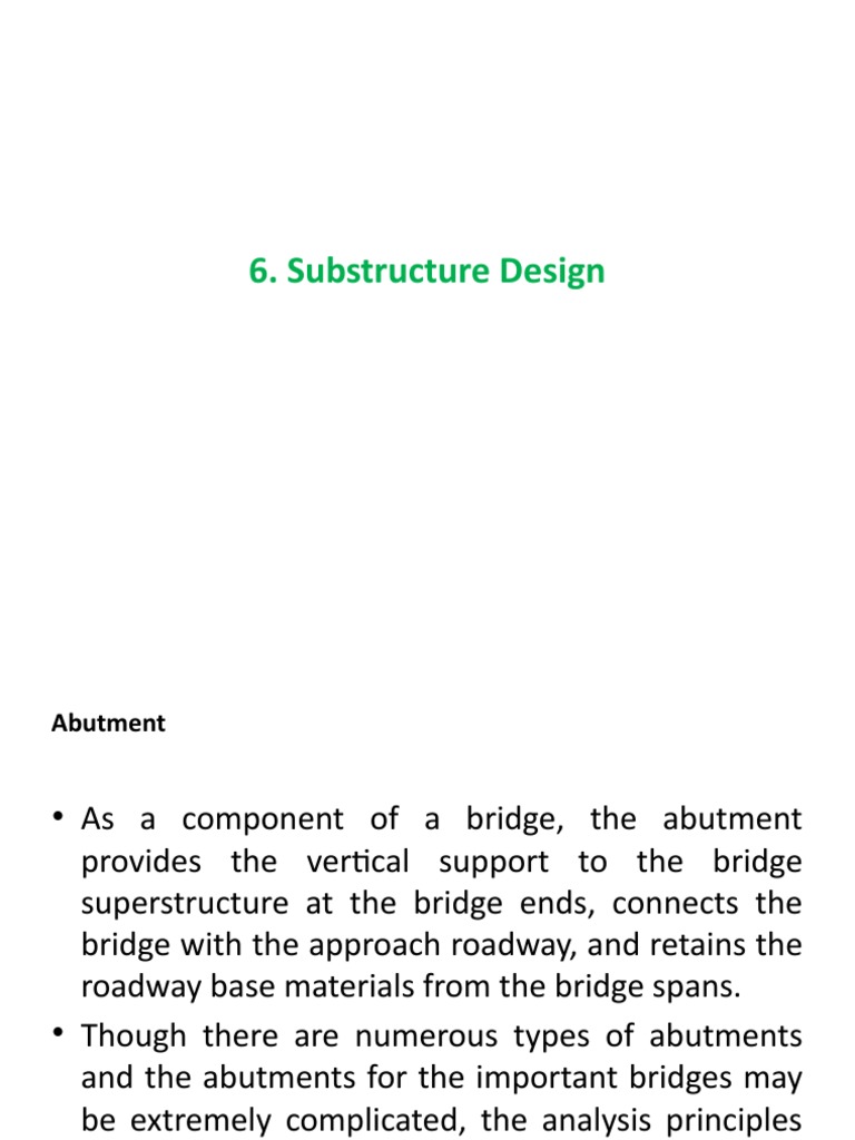 Chapter 6 Substructure | PDF | Mechanical Engineering | Earth Sciences