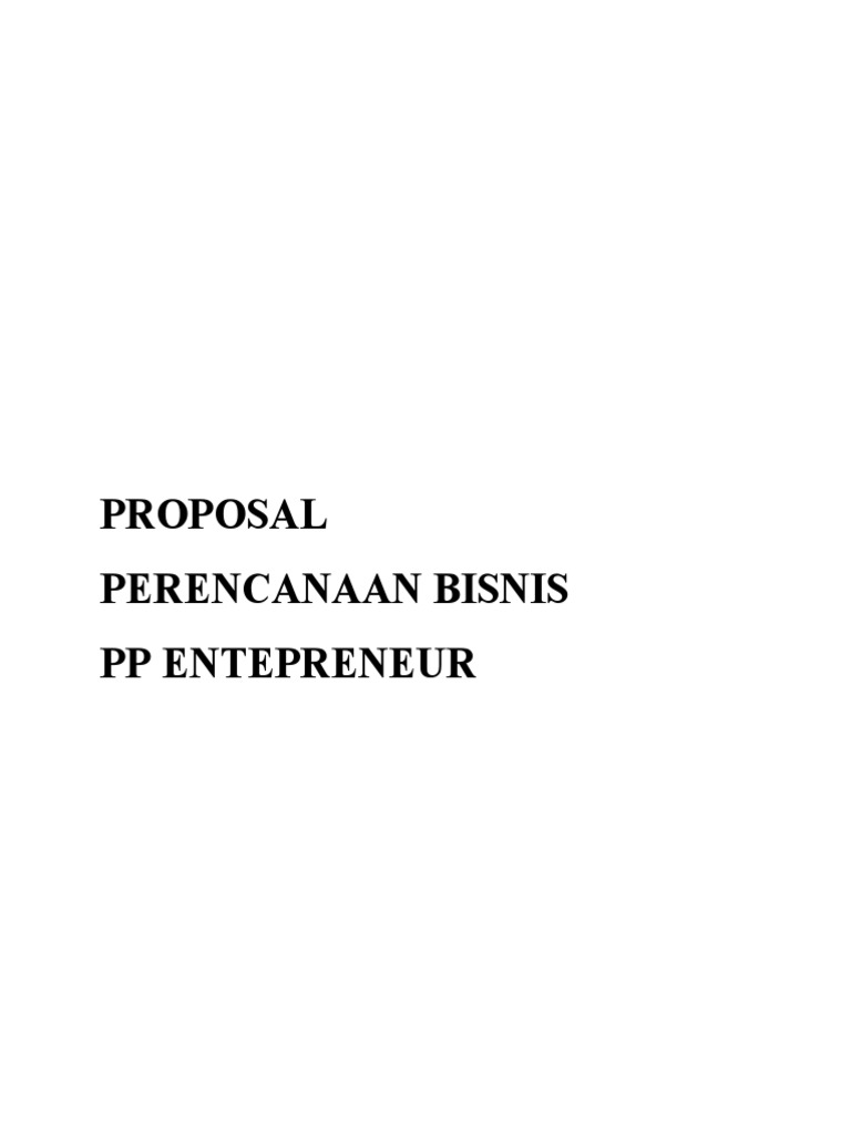 Proposal Bisnis | PDF