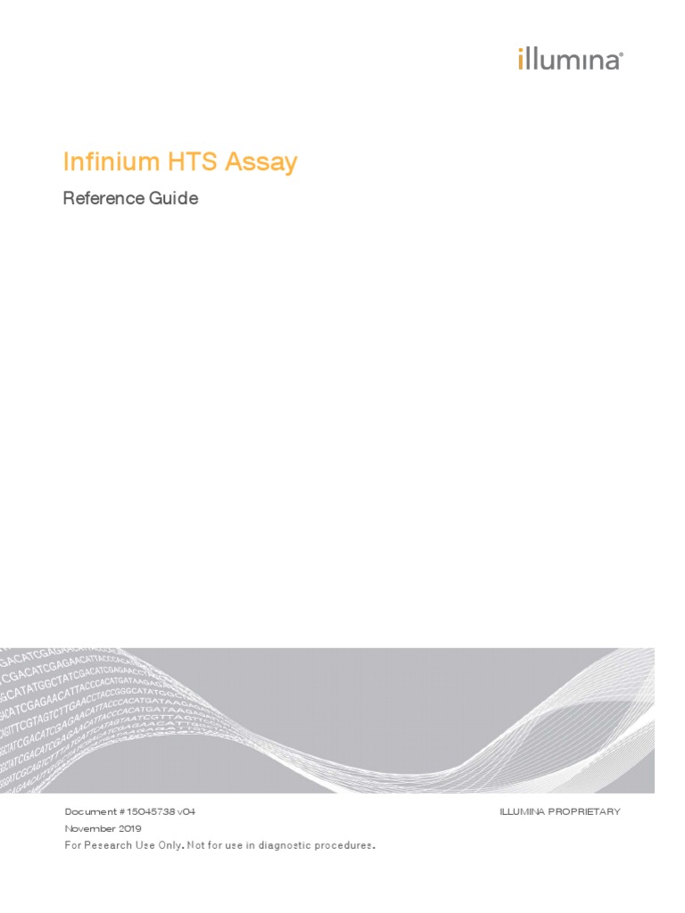 Infinium Hts Assay Reference Guide 15045738 04 | PDF