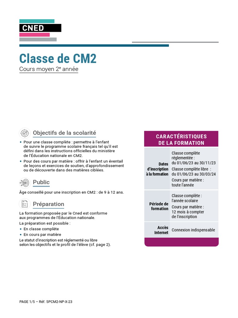 Cned CM2 Doc23new | PDF
