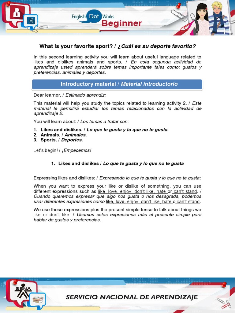 Material What Is Your Favorite Sport | PDF