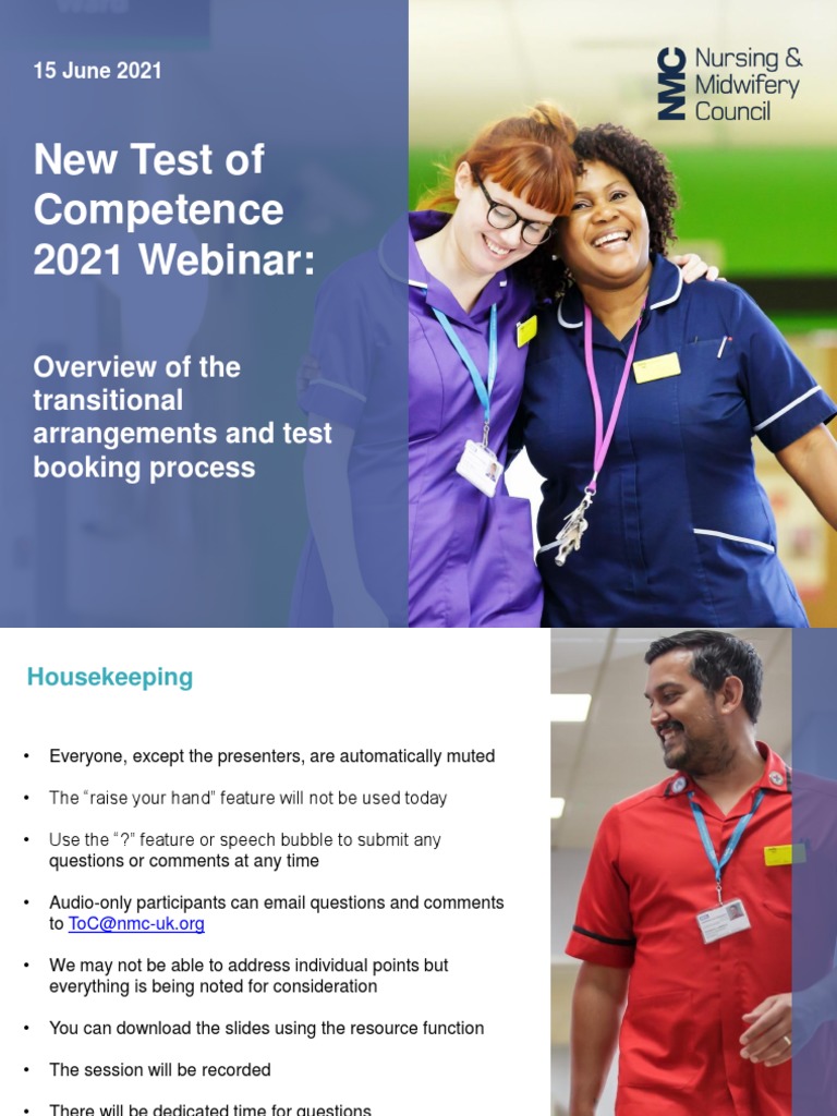 NMC Test of Competence 2021 Overview | PDF