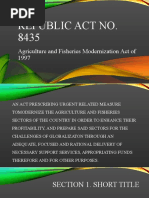 Ra 8435 | PDF | Food Security | Agriculture