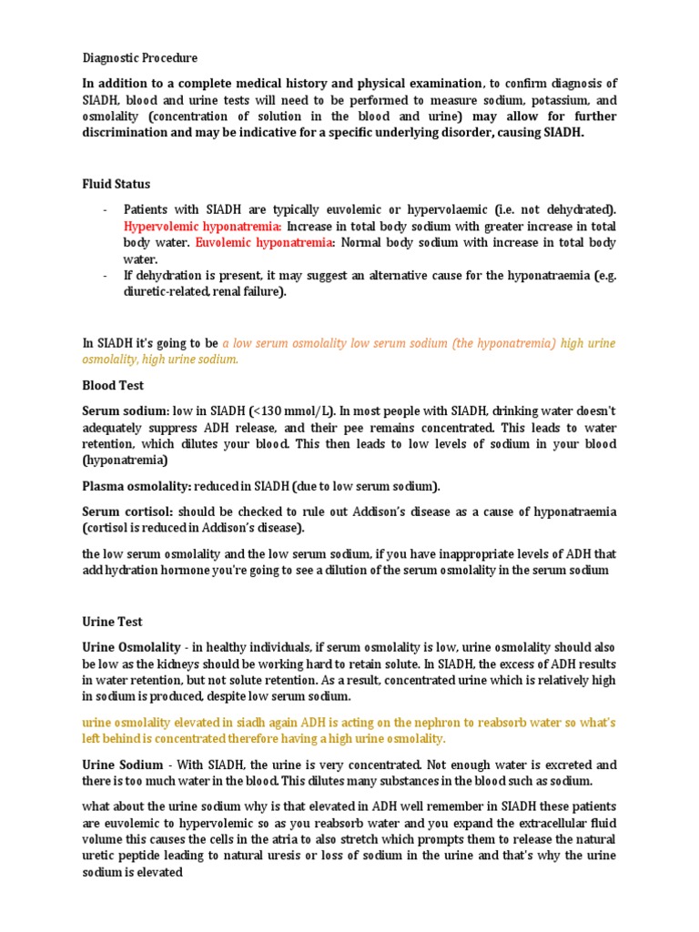 Siadh | PDF