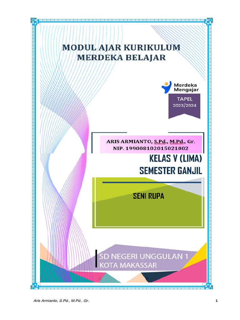 Modul Seni Rupa KLS V SMS 1 | PDF