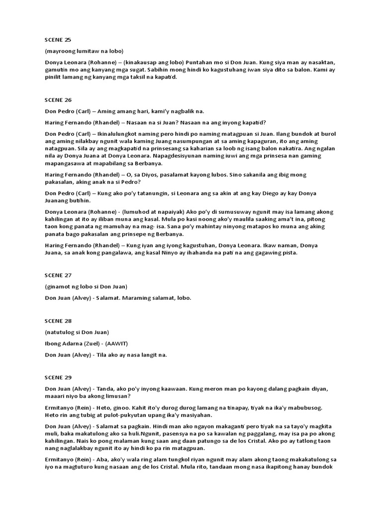 Ibong Adarna Scene 25 30 | PDF